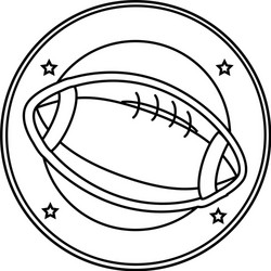 Silhouette circular border with football ball Vector Image