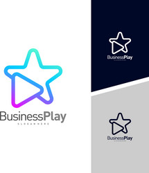 Star abstract mobile app concept logo Royalty Free Vector