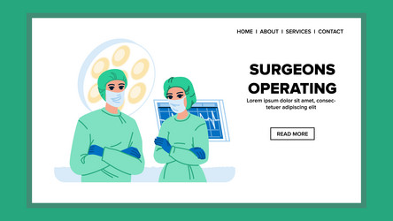 Surgery operate Royalty Free Vector Image - VectorStock