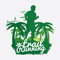 Trail running Royalty Free Vector Image - VectorStock