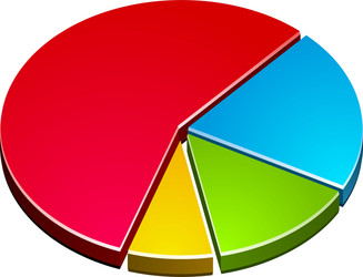 3d rounded graph Royalty Free Vector Image - VectorStock
