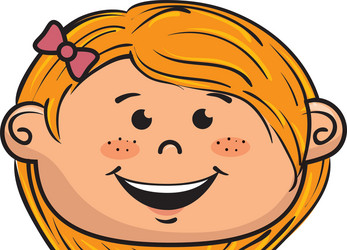 Girl kid cartoon smiling Royalty Free Vector Image