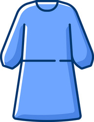 Isolation gown icon Royalty Free Vector Image - VectorStock