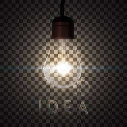 Realistic edison ligt bulb Royalty Free Vector Image