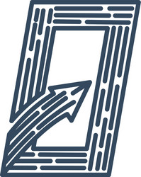 Magic shiny rectangle circle and arrow Royalty Free Vector