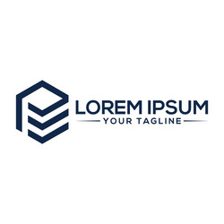 Unique real estate logo design Royalty Free Vector Image