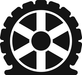 Single tire icon simple style Royalty Free Vector Image