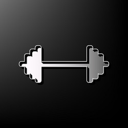 Dumbbell weights sign Royalty Free Vector Image