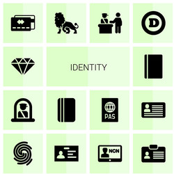Identity icons Royalty Free Vector Image - VectorStock