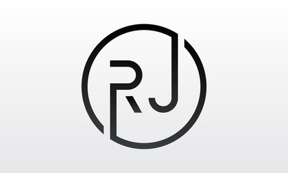 Abstract letter rj logo design template creative Vector Image