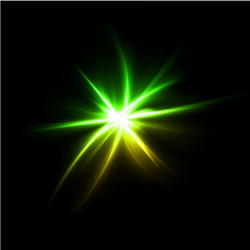 Green Optical Flares