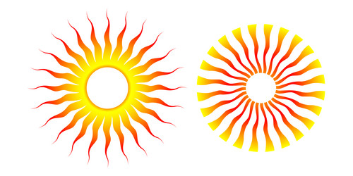 Yellow Simple Sun with Rays Vector Images (over 1,600)