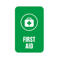 Bathroom label first aid icon Royalty Free Vector Image