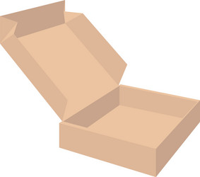 Paper box flat style front Royalty Free Vector Image