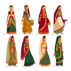 Set of indian people Royalty Free Vector Image