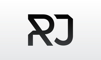 Abstract letter rj logo design template creative Vector Image