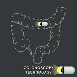 Colonoscopy logo icon design Royalty Free Vector Image