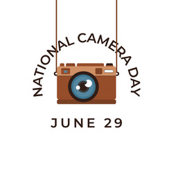 Graphic of national camera day good Royalty Free Vector