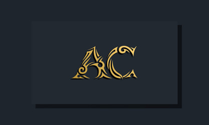 Initial letters ac monogram logo design bundle Vector Image