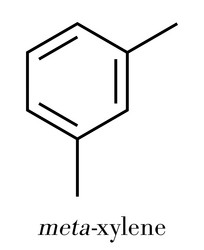 Meta-xylene m-xylene aromatic hydrocarbon Vector Image