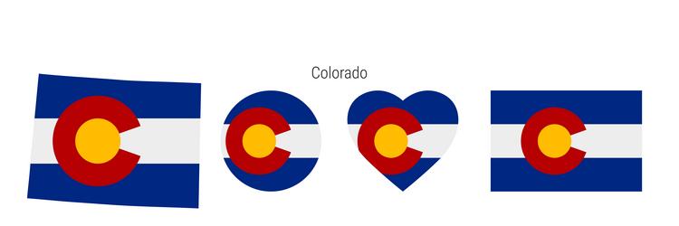 Waving flag map colorado Royalty Free Vector Image
