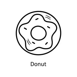 Pastery outline icon design p Royalty Free Vector Image