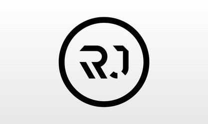 Initial rj letter logo with creative modern Vector Image