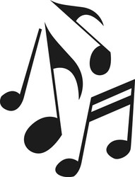 Music notes on white background Royalty Free Vector Image