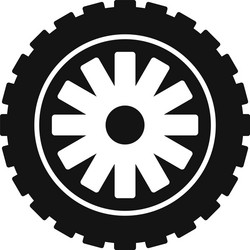 Repairing tire icon simple style Royalty Free Vector Image