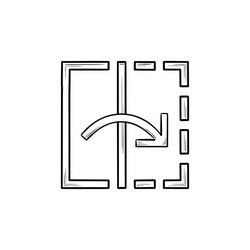 Transform tool line icon Royalty Free Vector Image