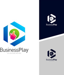 Click play logo design template icon play logo Vector Image