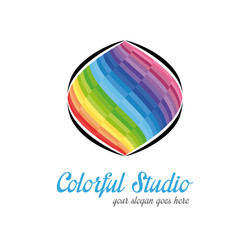 Creative studio logo Royalty Free Vector Image