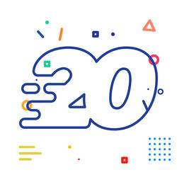 Number 20 abstract fast icon Royalty Free Vector Image