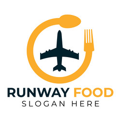 Runway food logo bundle Royalty Free Vector Image