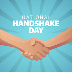 Graphic of national handshake day good Royalty Free Vector