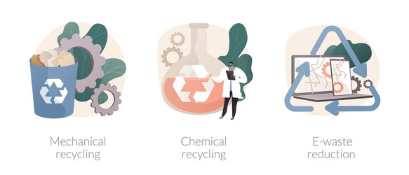 Waste disposal and reuse abstract concept Vector Image