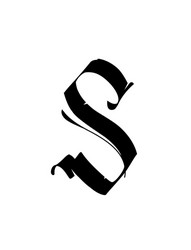 Letter s in gothic style alphabet the symbol Vector Image