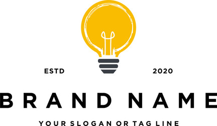 Light bulbs logo design Royalty Free Vector Image