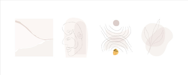 Modern abstract shapes art trendy organic forms Vector Image