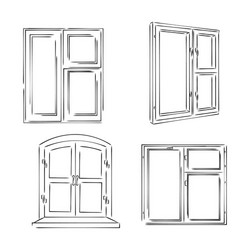 Window hand drawn sketch Royalty Free Vector Image