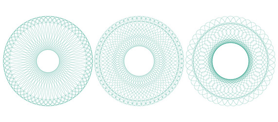 Currency pattern seamless guilloche borders Vector Image