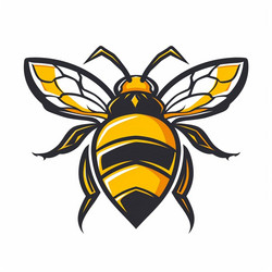 Esport logotype bee icon sticker insect Royalty Free Vector
