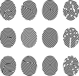 Seamless pattern in fingerprint style curved Vector Image