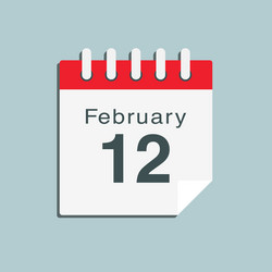 Calendar icon day 12 december template icon day Vector Image