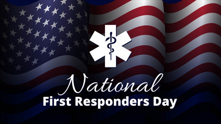 National first responders day greeting design Vector Image