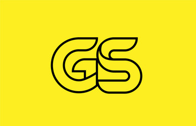 Gs connected alphabet letter logo icon Royalty Free Vector