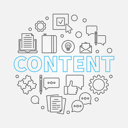 Content markerting Royalty Free Vector Image - VectorStock