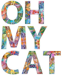 Oh my cat entangle object for decoration Vector Image