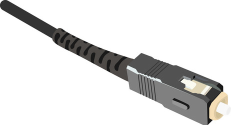 Fiber optic sc connector on white background Vector Image