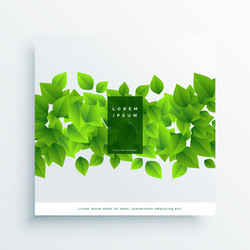Green nature cover page design background Vector Image